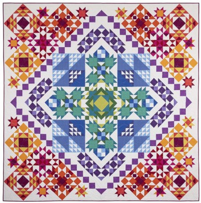 Reunion Rainbows Quilt Kit Pattern by Sarah J - Etsy