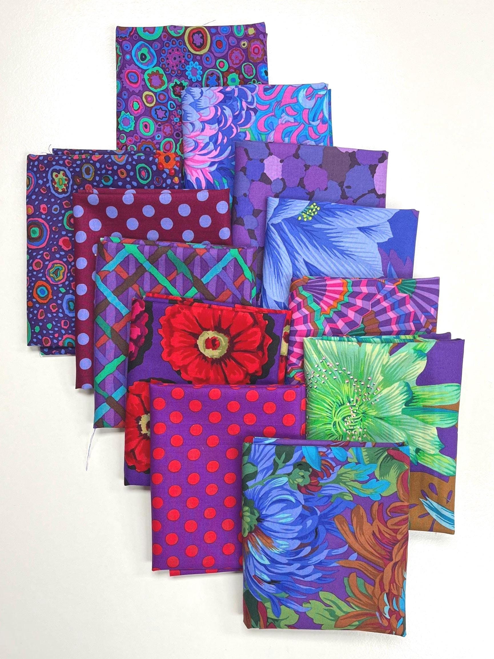10 Kaffe Fassett STASH- PURPLE Fat Quarter Bundle - Etsy