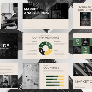 Market Analysis Template, Pitch Deck, Webinar, Portfolio Presentation ...