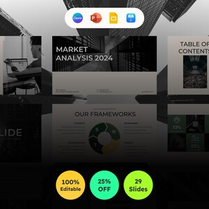 Market Analysis Template, Pitch Deck, Webinar, Portfolio Presentation ...