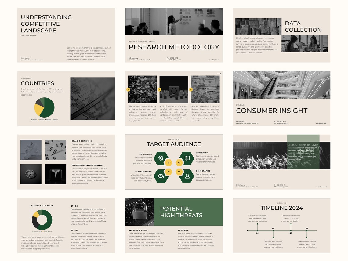 Market Analysis Template, Pitch Deck, Webinar, Portfolio Presentation ...