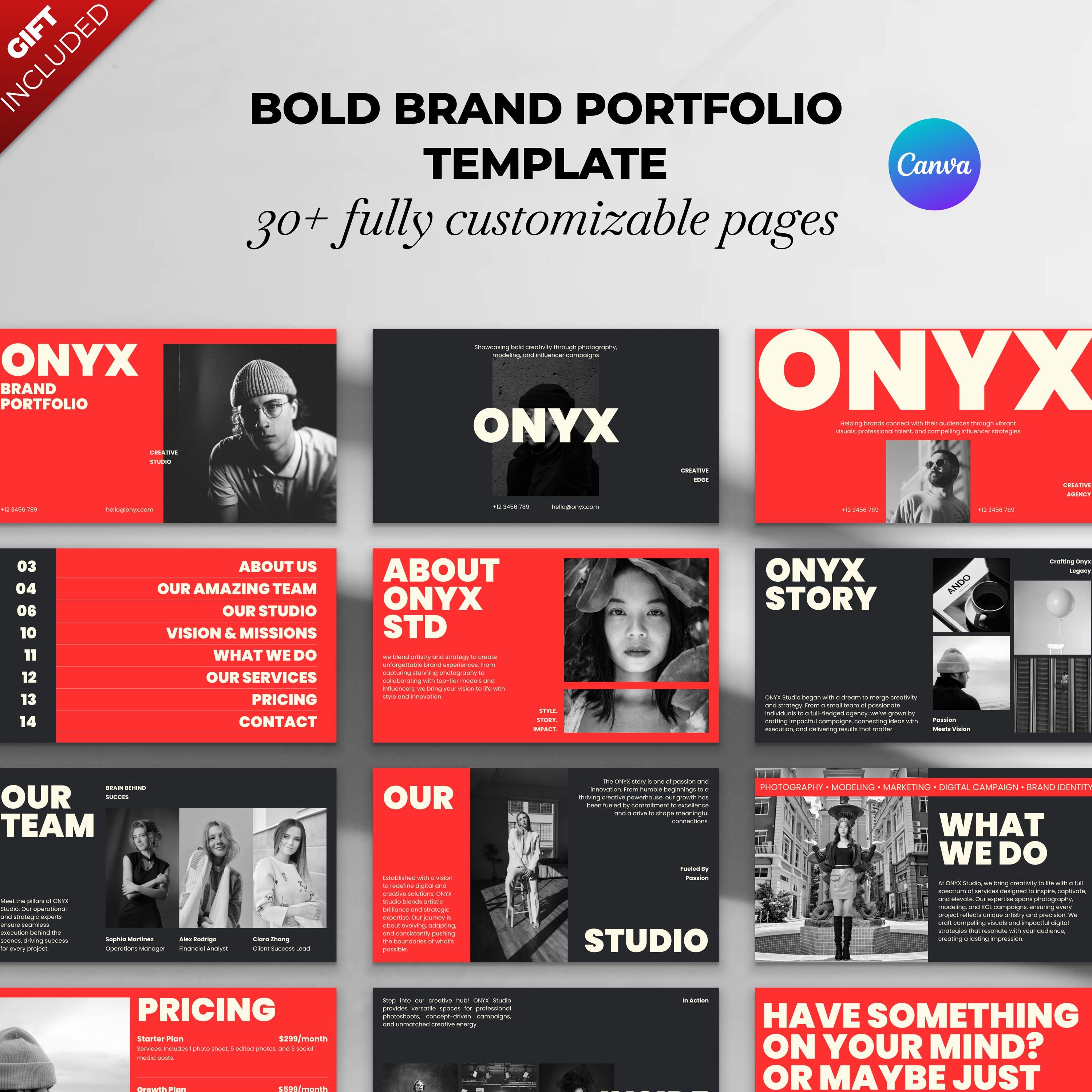 Brand Portfolio Template for Canva Brand Strategy Pitch Deck Template ...
