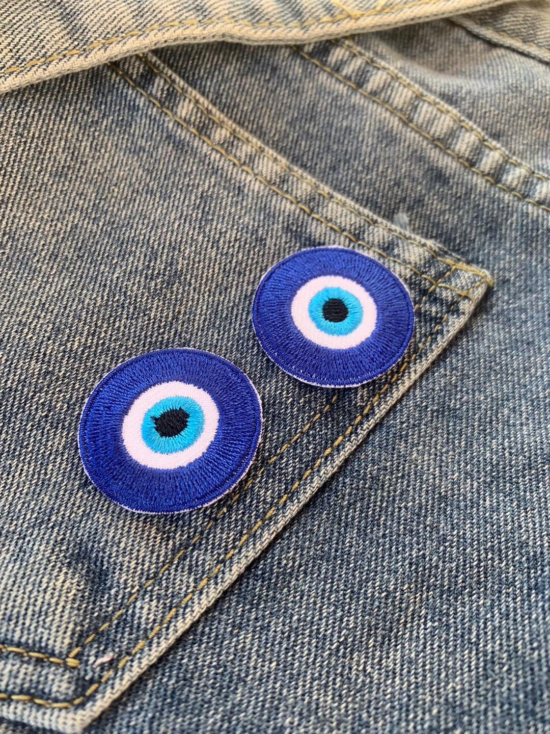 Evil Eye Iron on Patch , Sew on Embroidered Patch Appliqués - Etsy