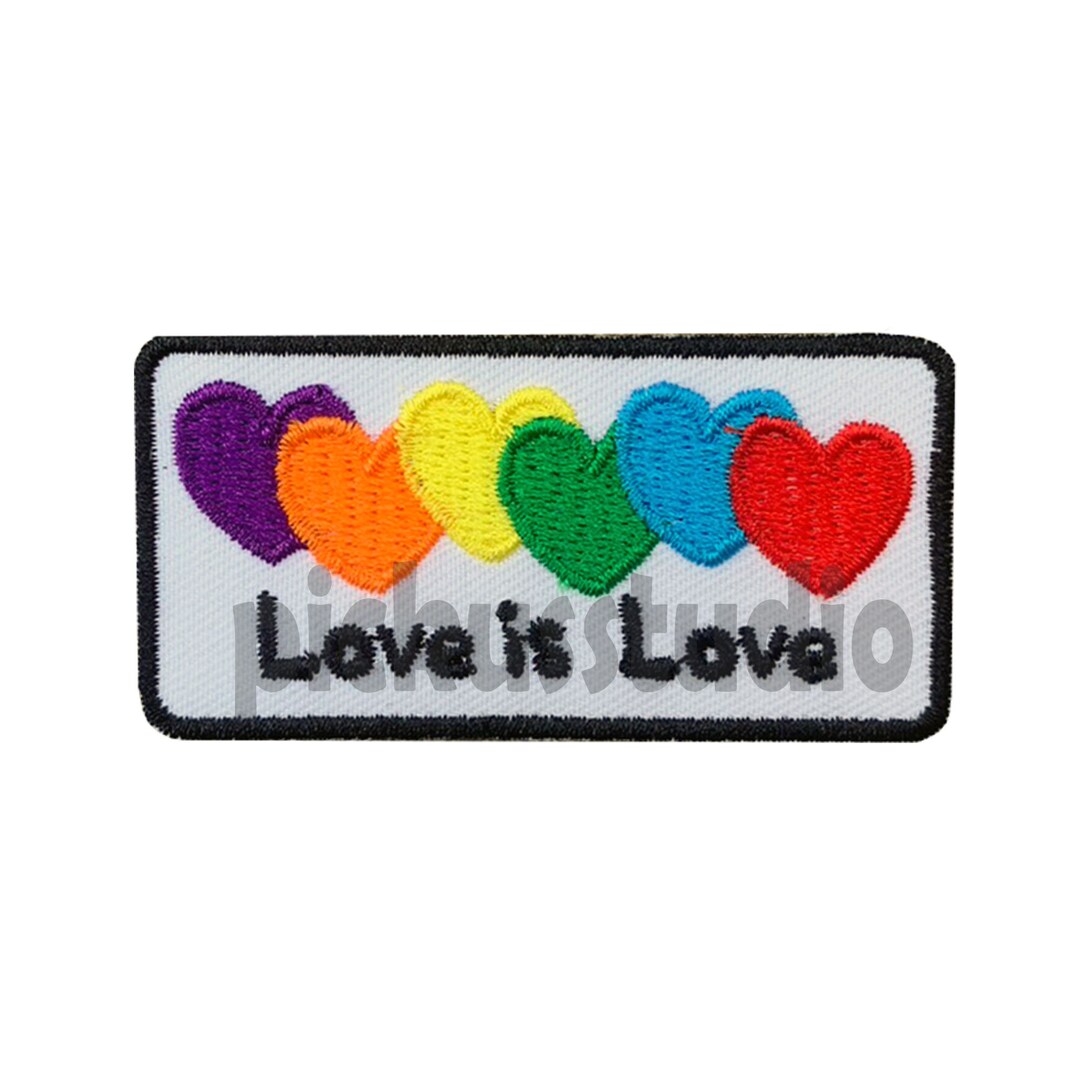 Love is Love Iron on Patch , Sew on Embroidered Patch Appliqués - Etsy