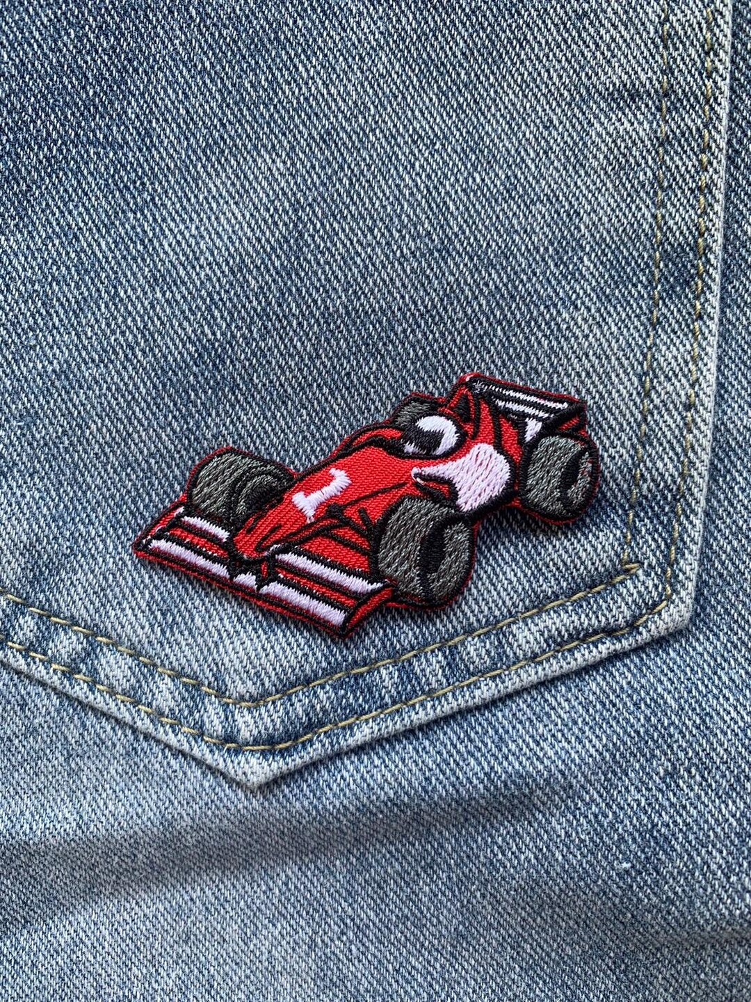 Mini Formula 1 Car F1 Iron on Patch , Sew on Embroidered Patch ...