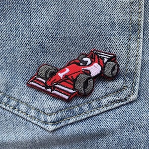 Mini Formula 1 Car F1 Iron on Patch , DIY Patch for Jacket, Backpack ...
