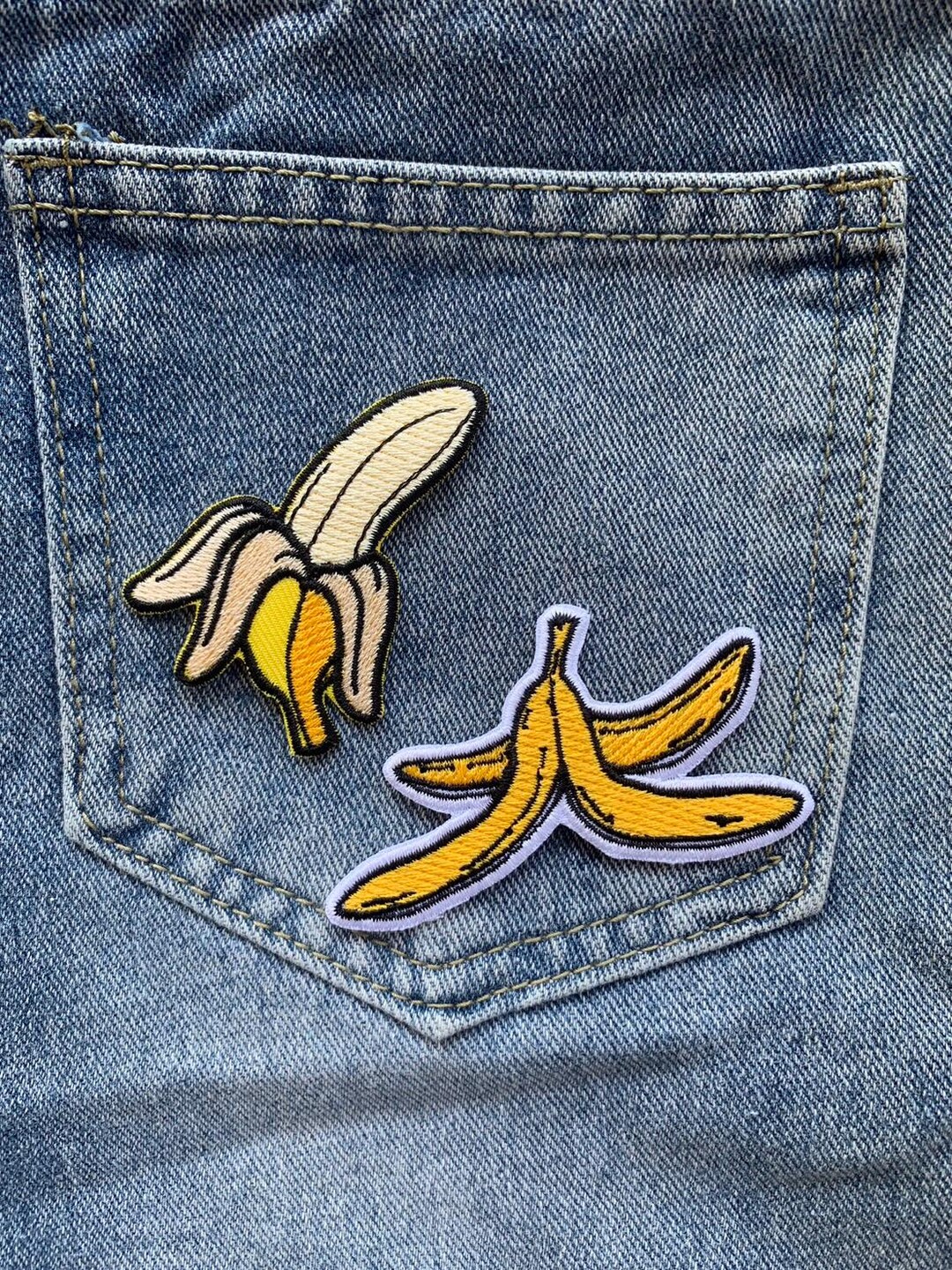 Banana Iron on Patch , Sew on Embroidered Patch Appliqués - Etsy