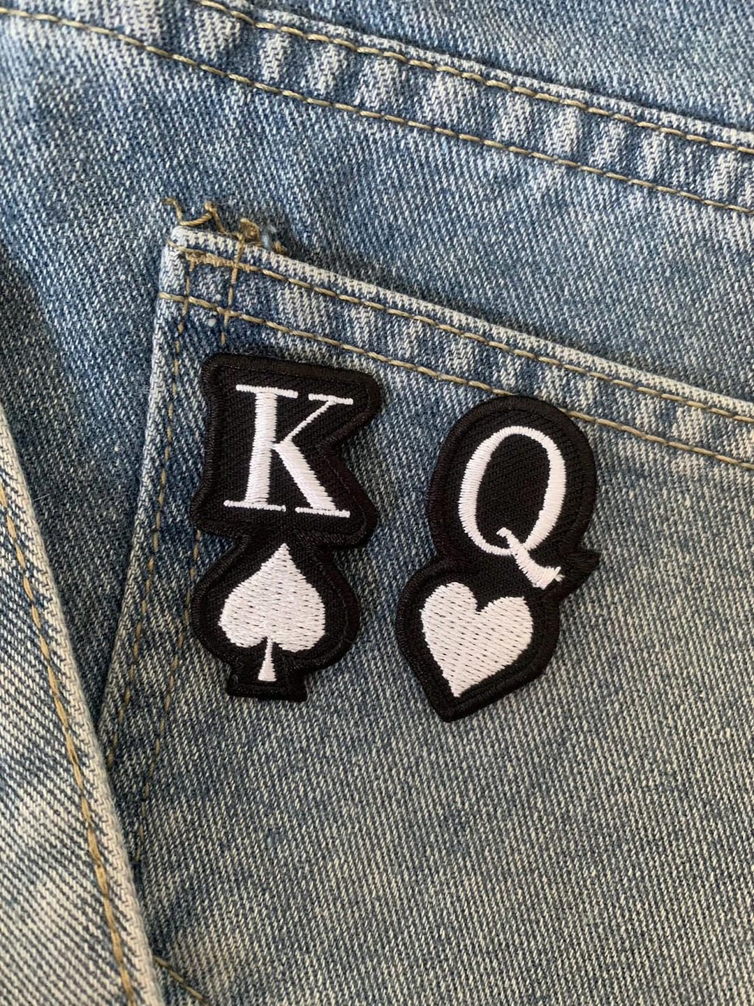 King and Queen Iron on Patch , DIY Patch for Jacket, Backpack, Jeans - Etsy