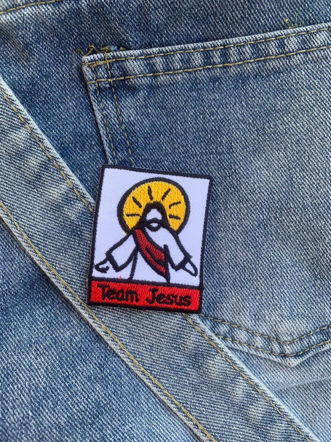 Jesus Patch Team Jesus Iron on Patch , Sew on Embroidered Patch ...