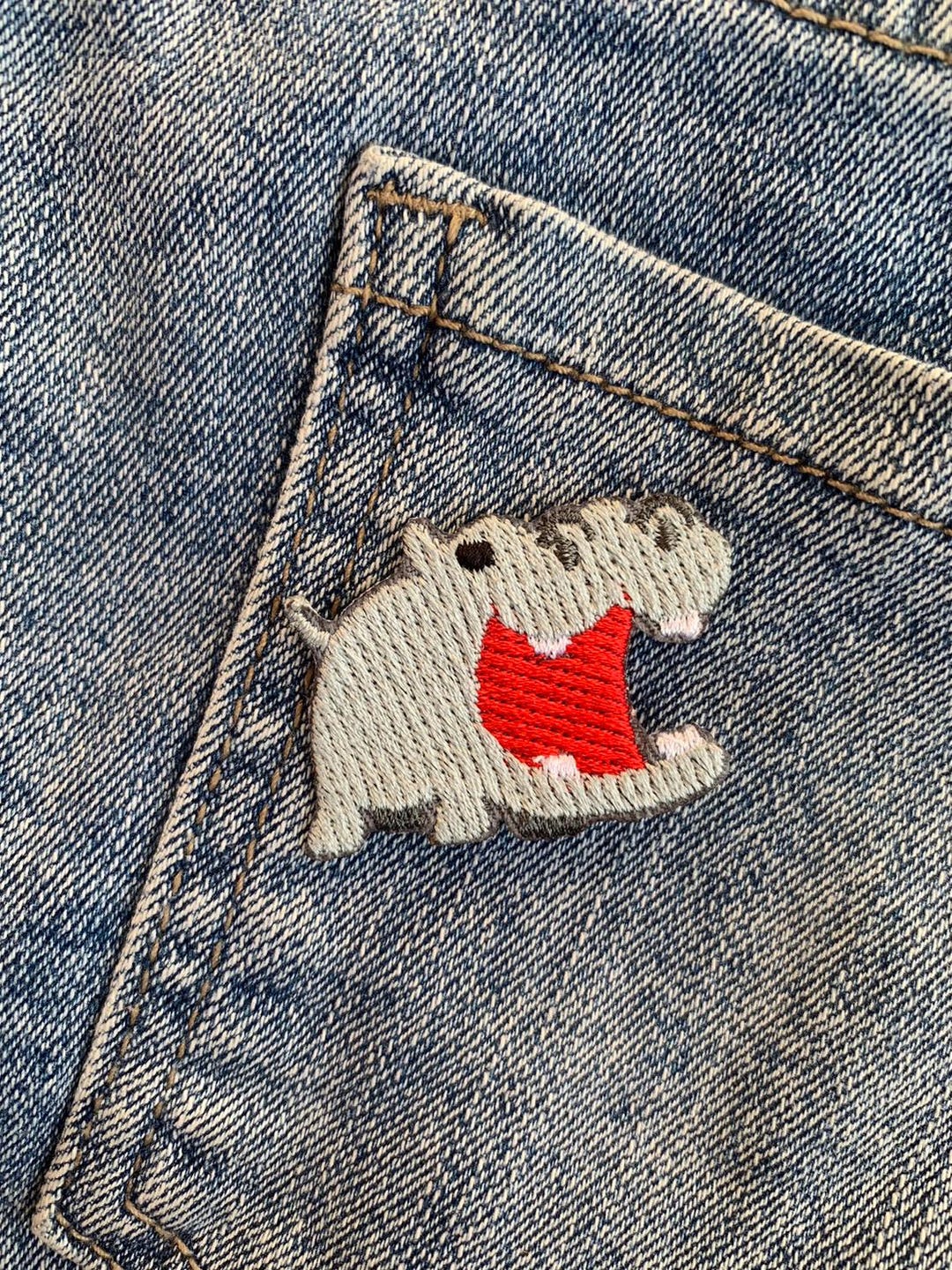 Cute Hippo Tiny Hippo Iron on Patch , Sew on Embroidered Patch ...