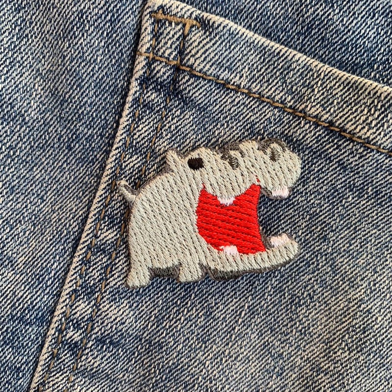 Hippo Applique - Etsy