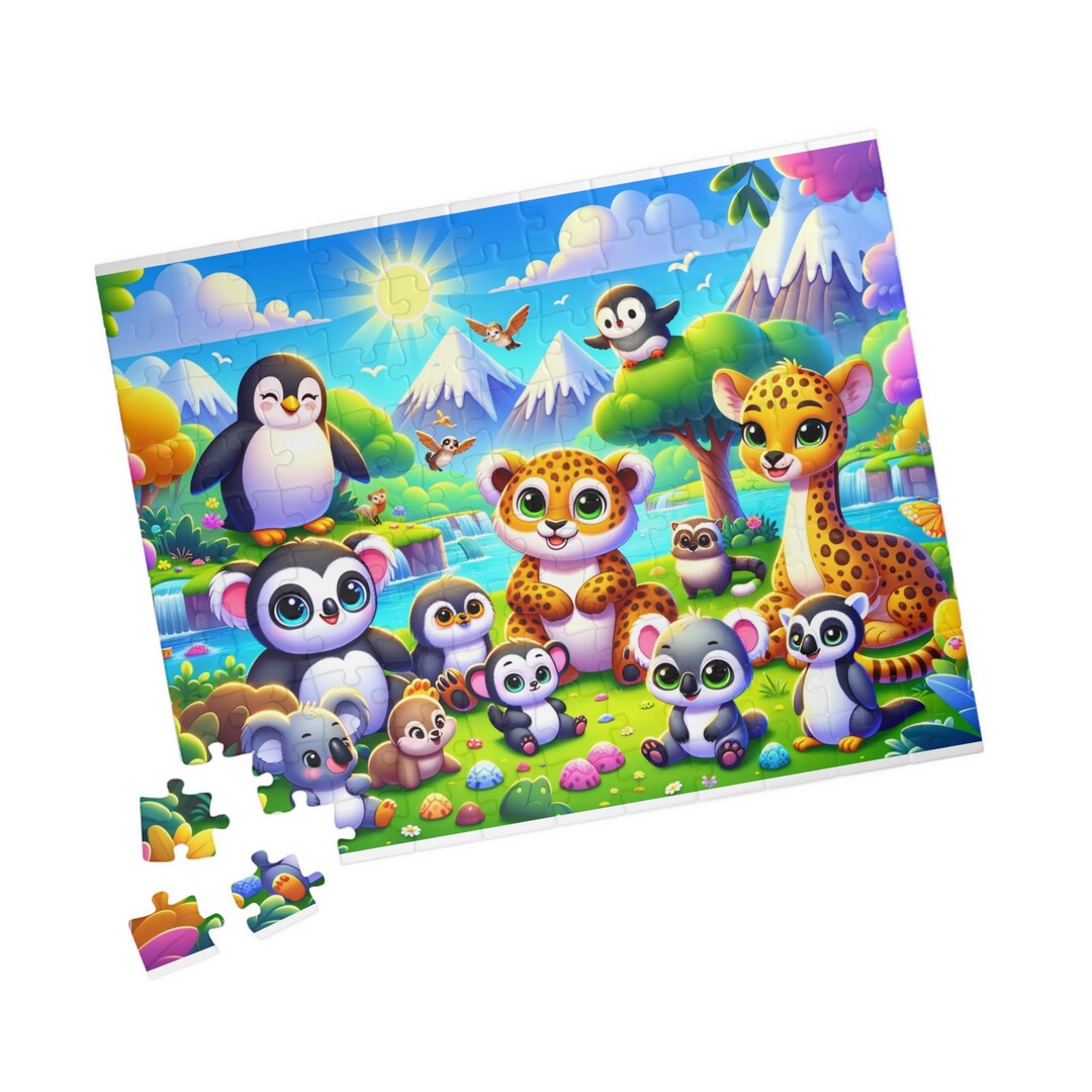 Spring Themed Puzzle Animal Cartoon Jigsaw Puzzle 110, 252, 520, 1014 ...