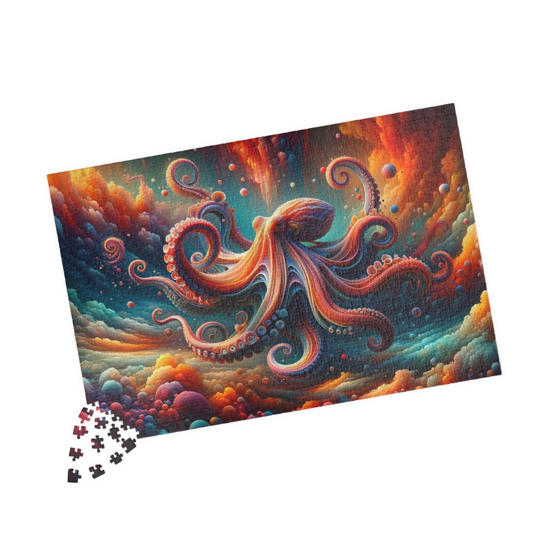 Puzzle, Vibrant, Octopus Puzzle, Abstract, Puzzles, 1000 Piece Puzzle ...