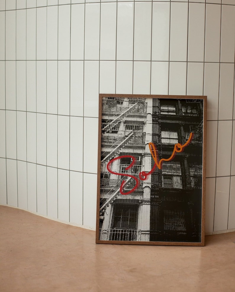 Soho, Manhattan, New York, Black-and-white Poster - Etsy