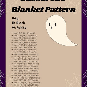 Ghosts Saying Boo! C2C Blanket Pattern - Etsy