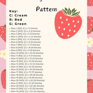 Strawberry C2C Blanket Pattern - Etsy