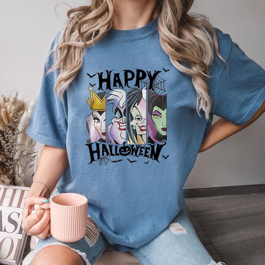 Disney Villains Evil Queen Ursula Cruella Maleficent Happy Halloween ...
