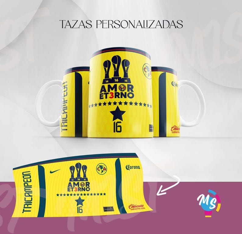 Club America PNG Wrap for 20 Oz Skinny Tumbler, 11 Oz Mug, and 15 Oz ...