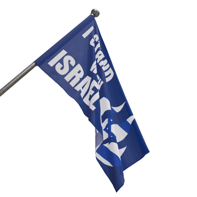 I Stand With Israel Flag - Polyester Support Flag, 3 Sizes - Etsy