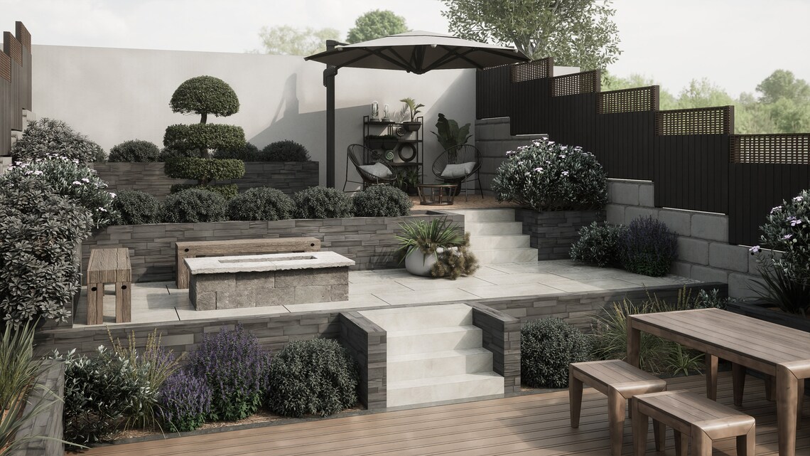 Garden Design ,backyard Design ,landscape Design ,garden Rendering ...