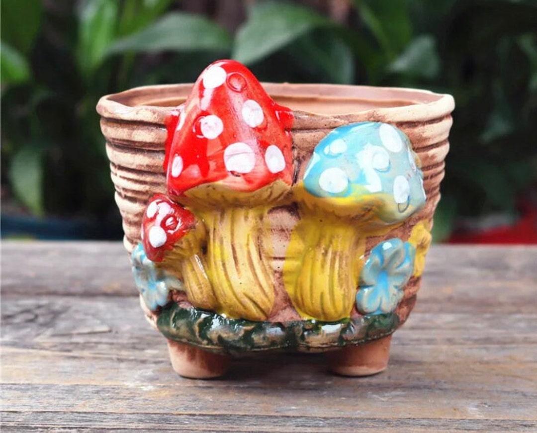 Rustic Mushroom Succulent HIVE Pot - Etsy