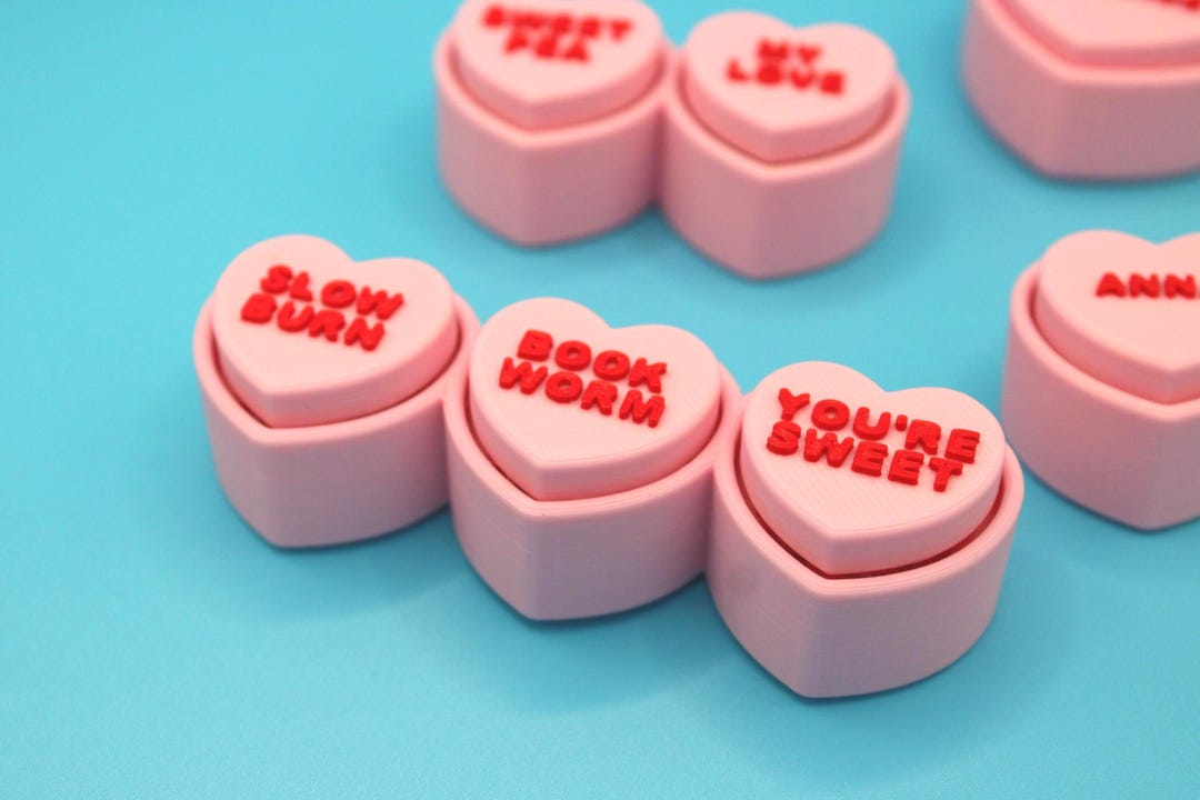 Personalized Heart Fidget | Conversation Heart Clicker | Mothers Day ...