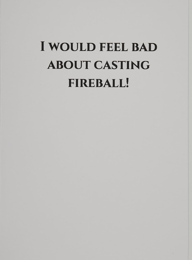 Fireball DND/TTRPG Themed Anniversary Card / Friend Encouragement - Etsy