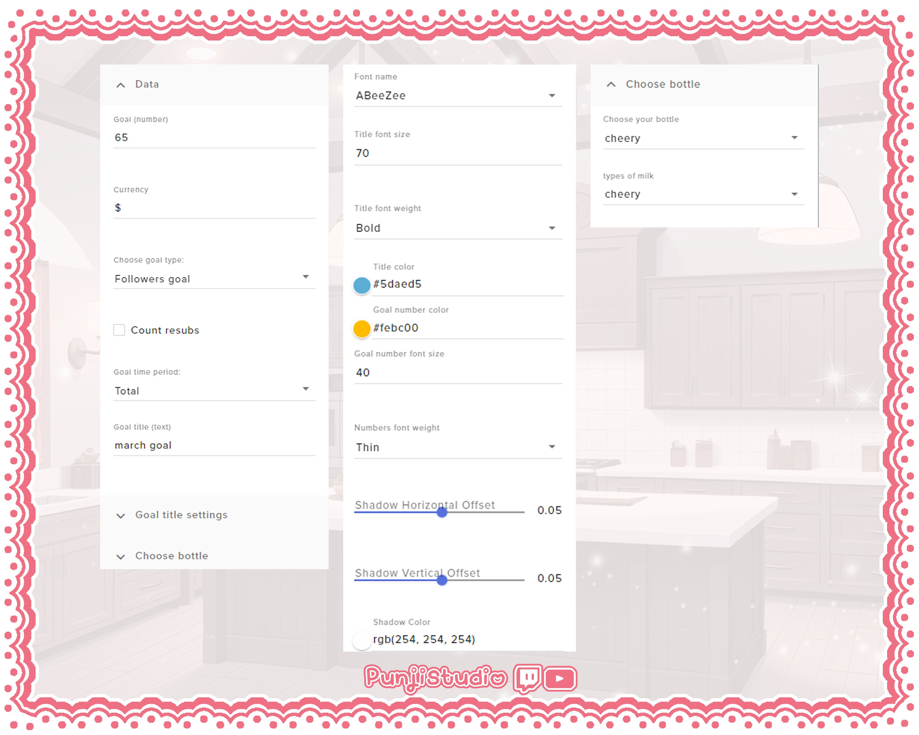 Customizable Milk Bottle Goal Widget for Twitch Streamelements - Etsy