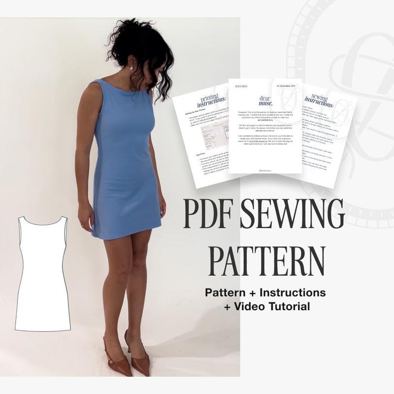 Mini Dress Sewing Pattern - Etsy