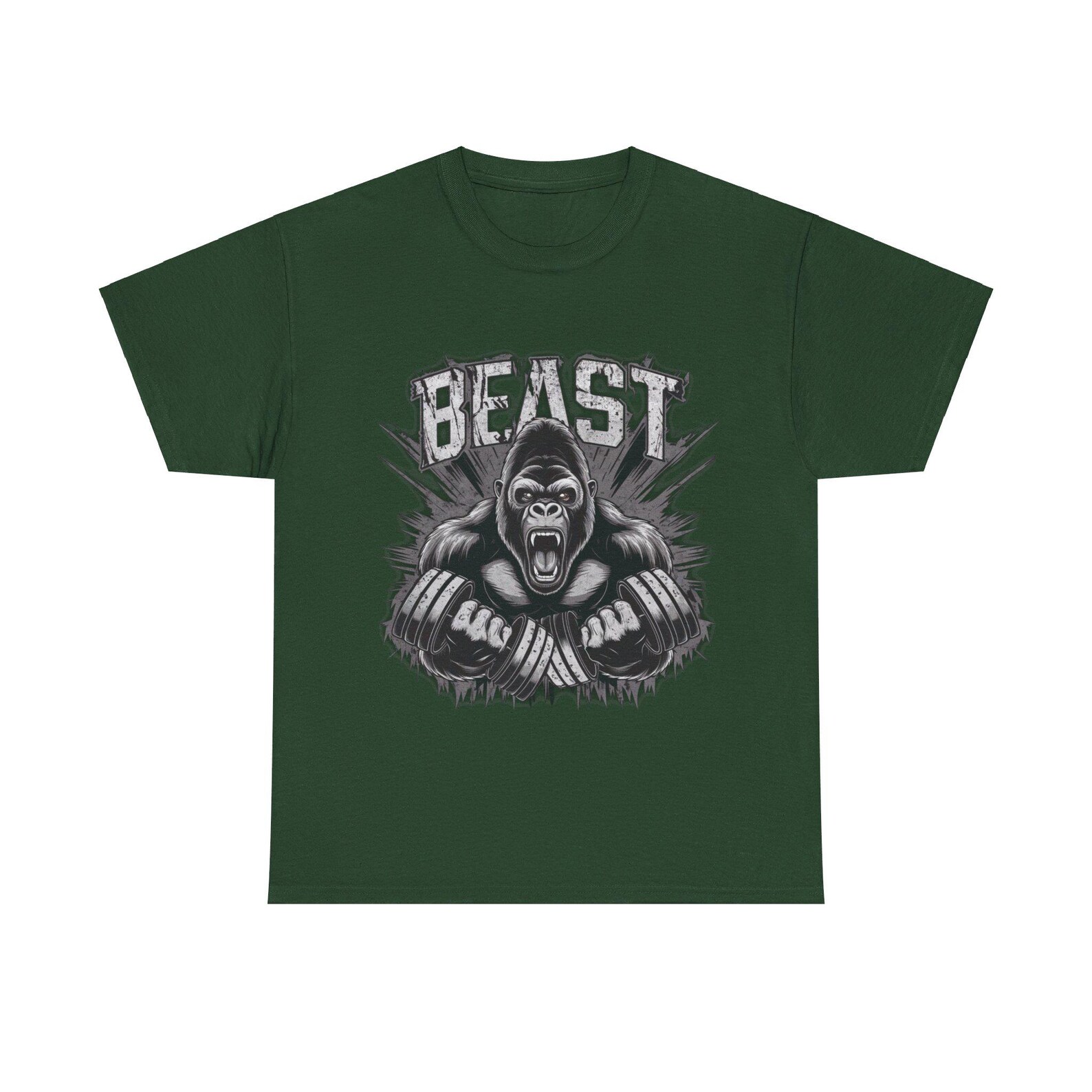 Gorilla Beast Gym T-shirt for Men or Woman Motivational Workout Apparel ...