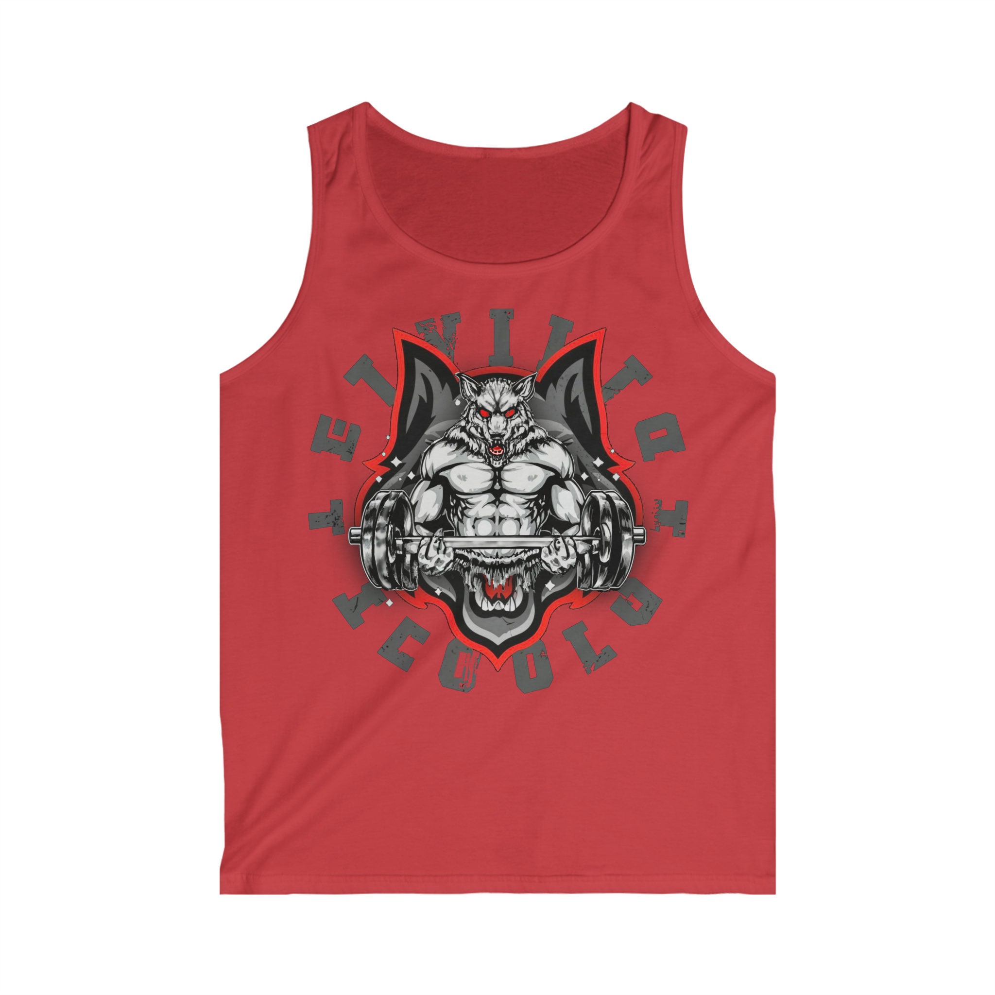 Fierce Wolf Graphic Muscle Tank - Men's Workout & Casual Wear Top - Etsy