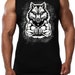Men's Wolf Muscle Print Tank Top - Fitness Enthusiast Workout Gear ...
