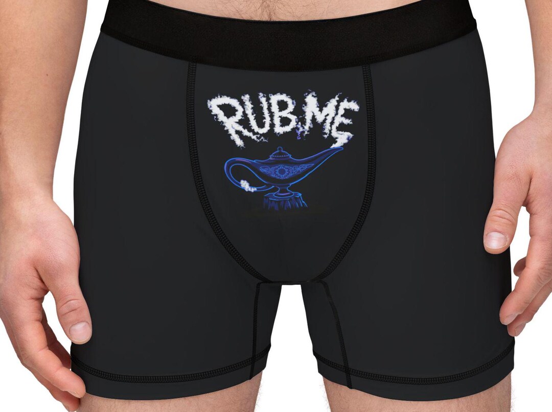Men's Funny 'rub Me' Boxer Briefs: Comfortable Underwear Gift - Etsy