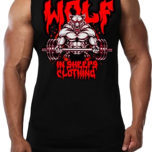 Men’s Gym Tank Top Wolf in Sheep's Clothing Muscle Shirt, Fitness ...