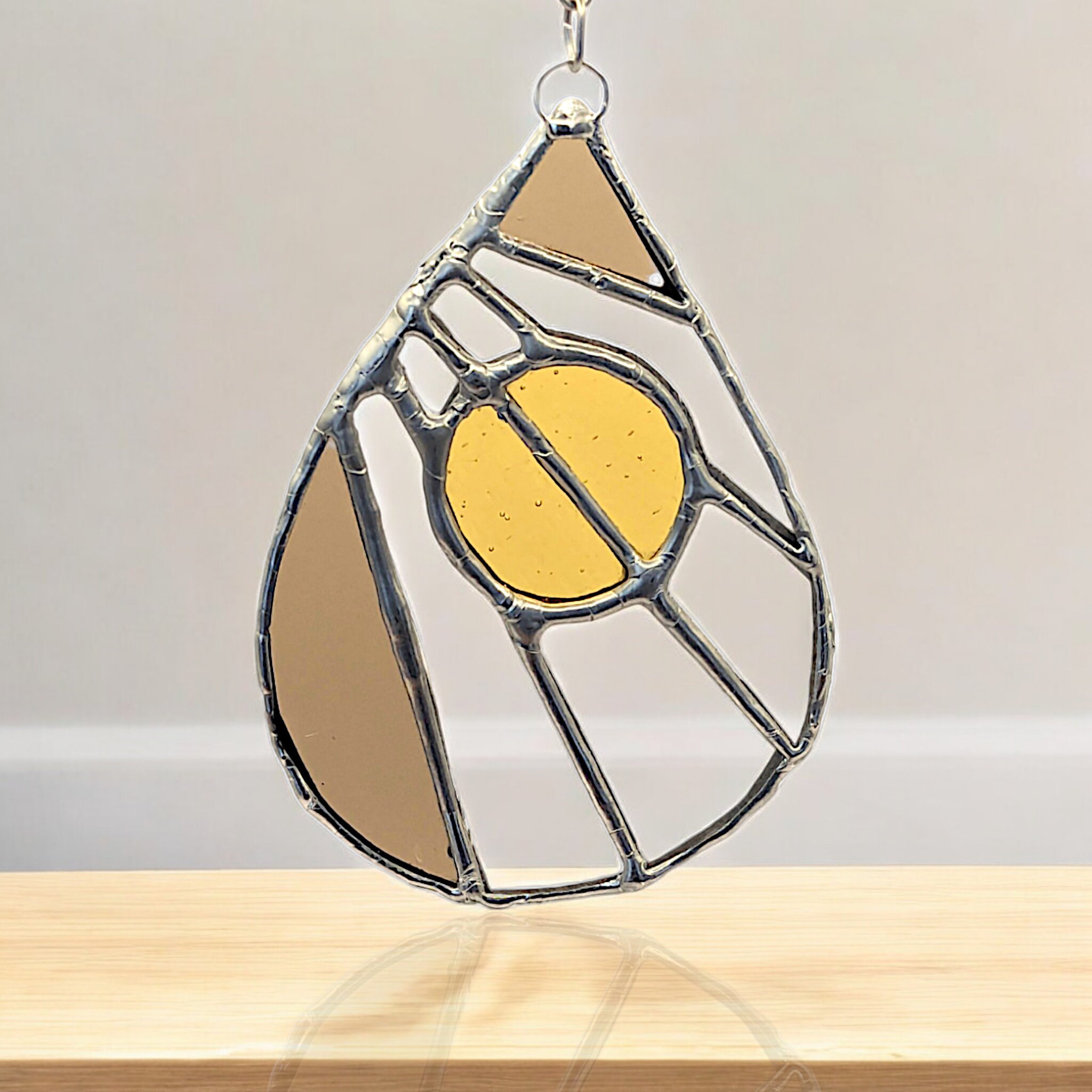 Stained Glass Window Art Real Shinny Glass, Designed in Form of a Water ...