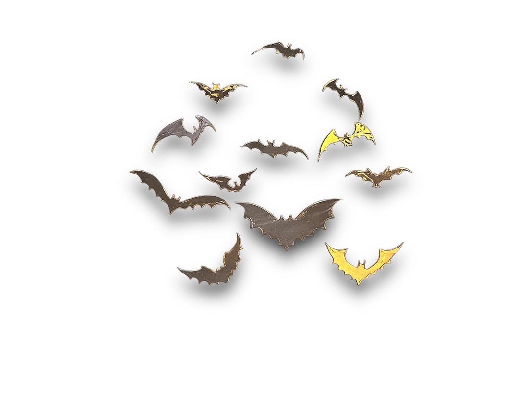 Adhesive Copper Foil Overlay Design Sticker - Bats - Great for Stained ...