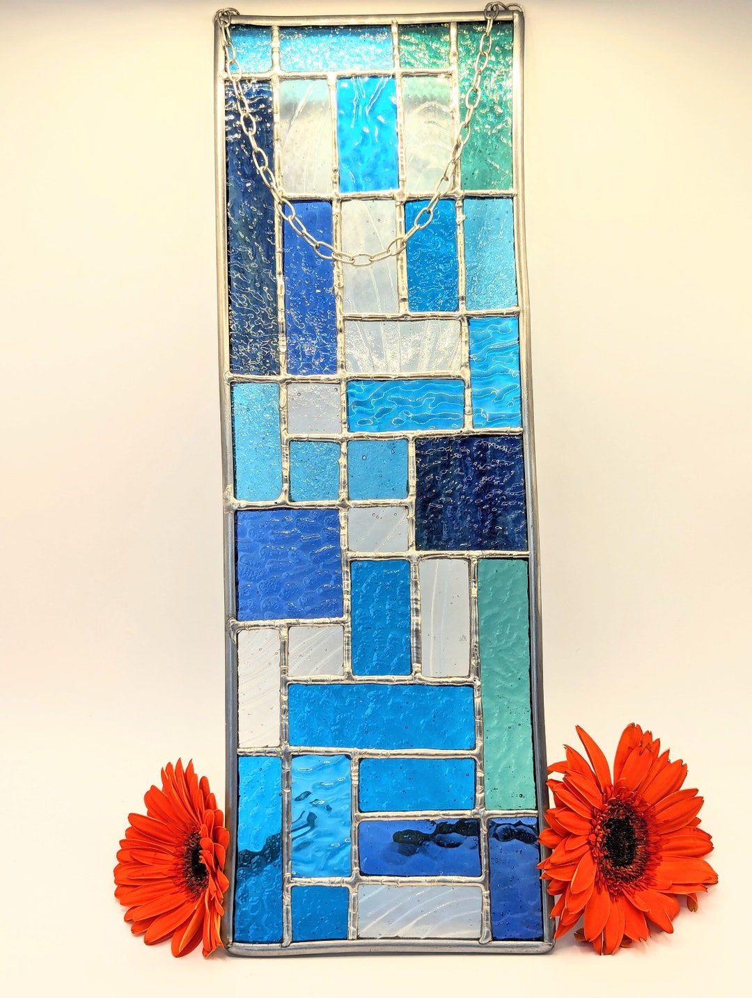 Modern Contemporary Panel Stain Glass Window Hangings - Etsy