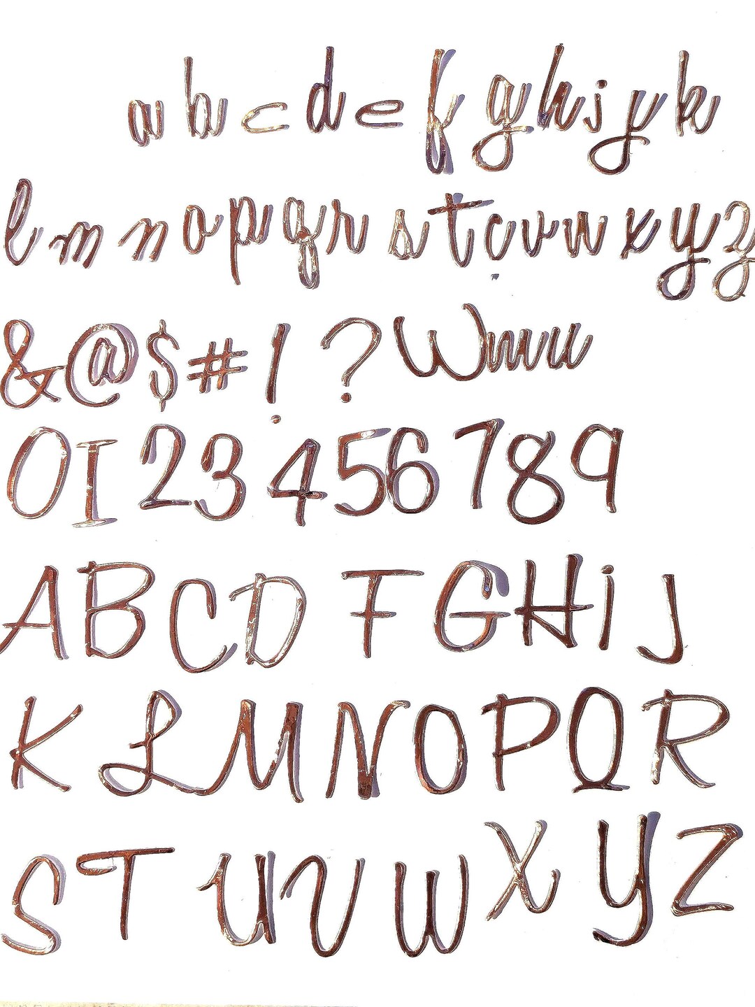Adhesive Copper Foil of Letters Numbers and Symbols for Stained Glass ...
