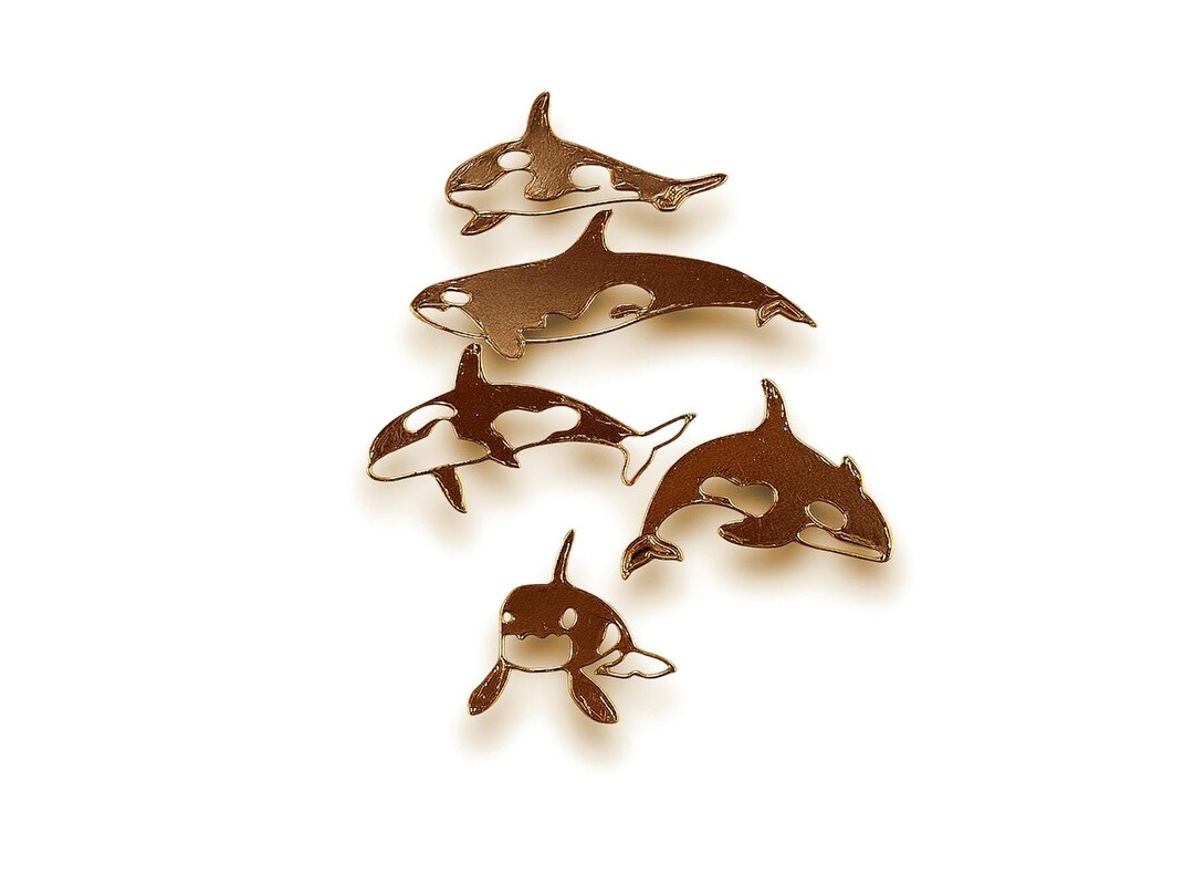Adhesive Copper Foil Orca Whales for Stained Glass Overlay Use - Etsy