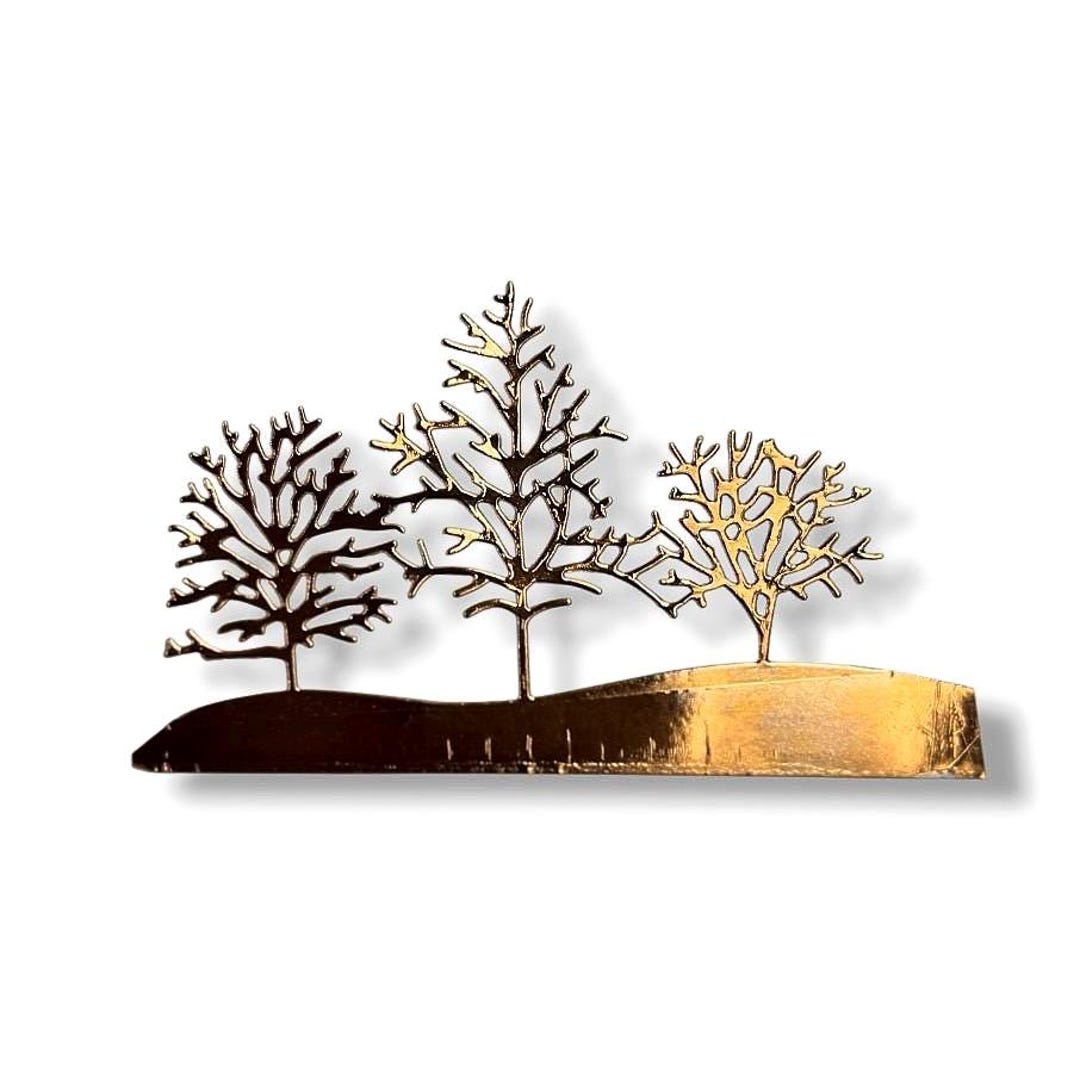 Adhesive Copper Foil Forest Trees Background Scenery for Stained Glass ...
