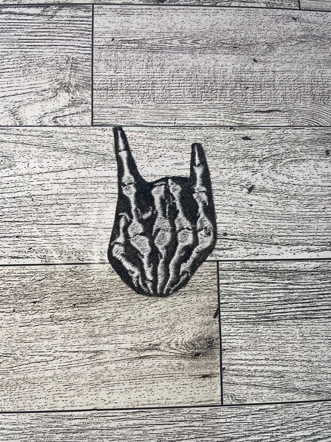 Rock on Skeleton Hand Patch (GLOW in the DARK Options!) - Etsy