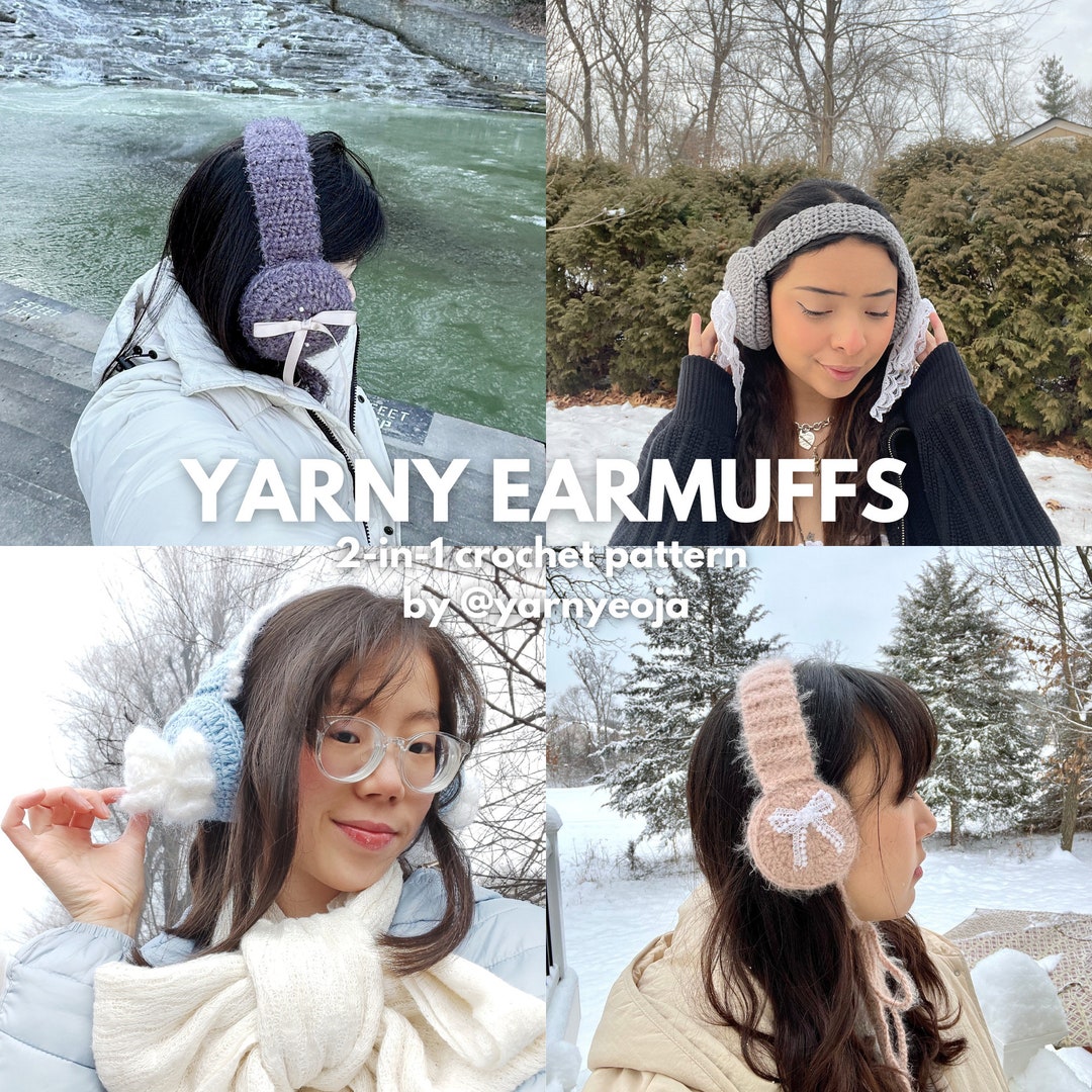 Yarny Earmuffs | Pdf Crochet Pattern | Crochet Earmuffs Earwarmers ...