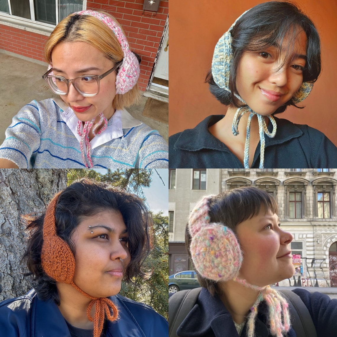 Yarny Earmuffs Pdf Crochet Pattern Crochet Earmuffs Earwarmers Headband ...