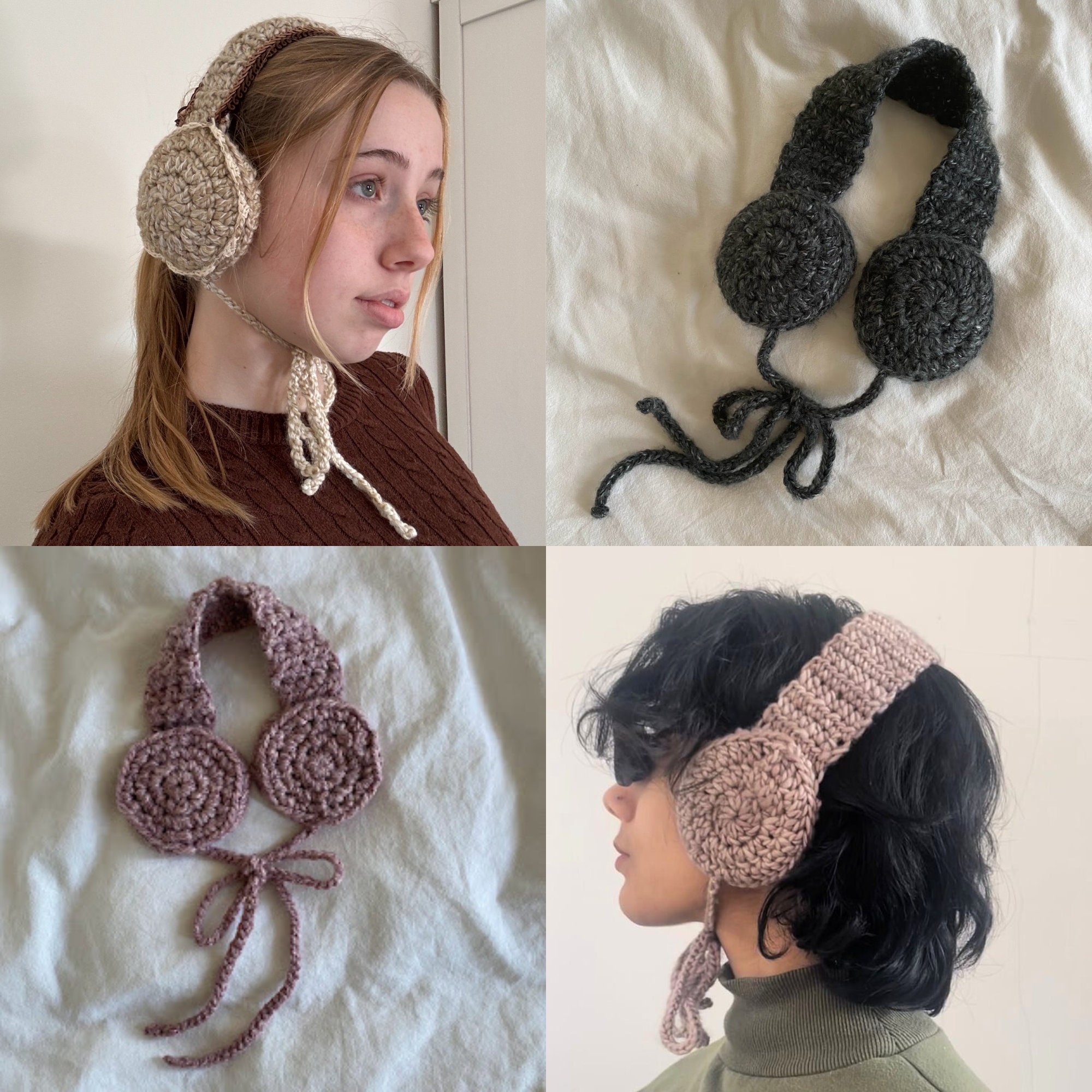 Yarny Earmuffs | Pdf Crochet Pattern | Crochet Earmuffs Earwarmers ...