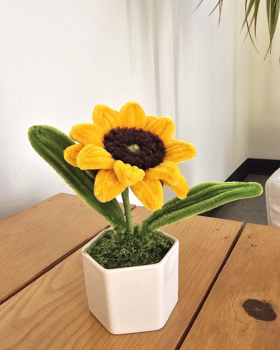 Handmade Pipe Cleaner Sunflower Mini Pot - Etsy