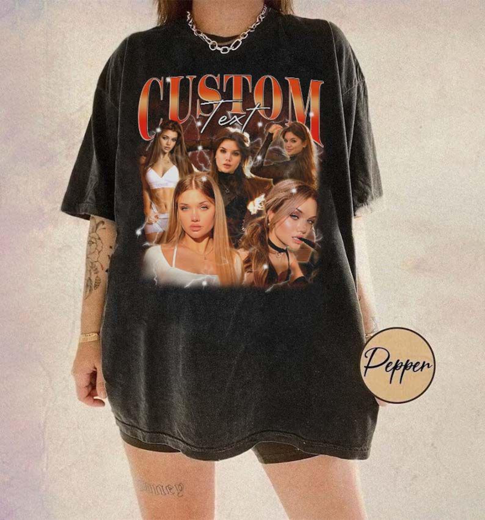 Custom Bootleg Rap Tee, Custom Photo - Vintage Graphic 90s Tshirt ...