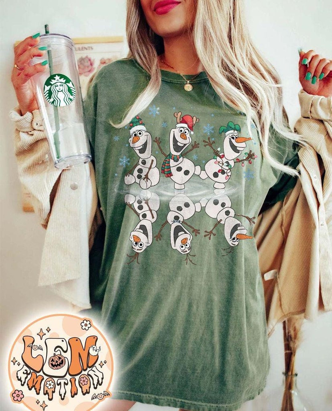 Retro Disney Frozen Cute Olaf Dancing Christmas Light Shirt, Mickey's ...