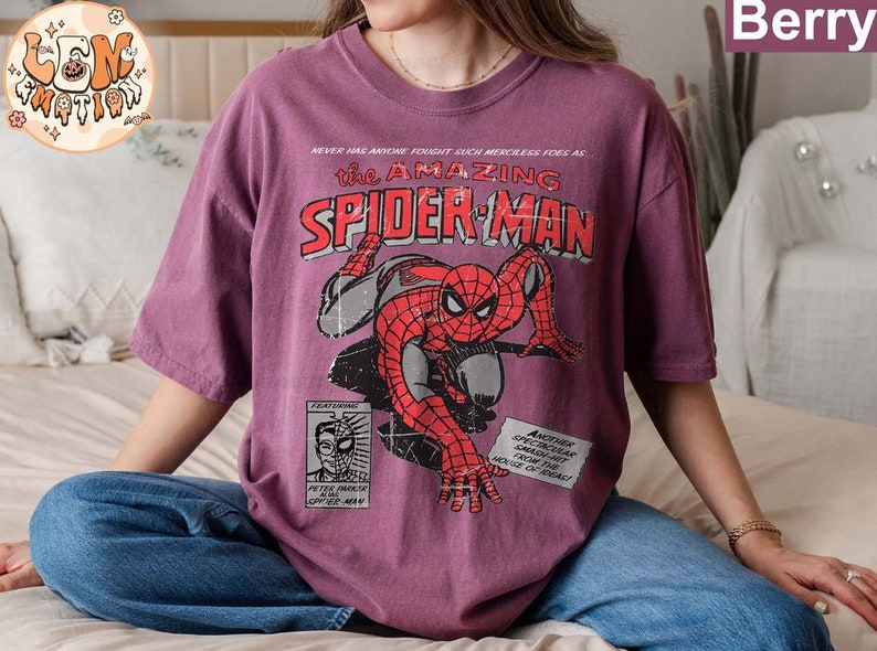 Vintage 90s Marvel the Amazing Spider Man Comfort Colors Shirt, Retro ...