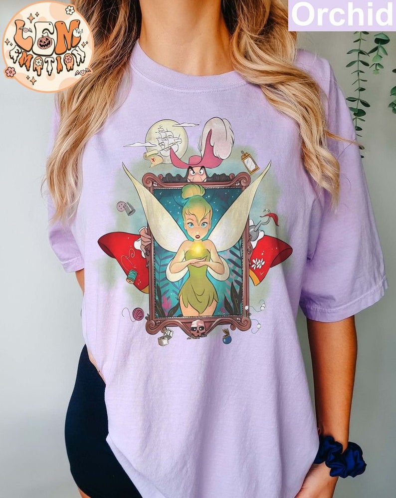 Retro 90s Disney Tinker Bell Comfort Colors Shirt, Vintage Tinkerbell ...