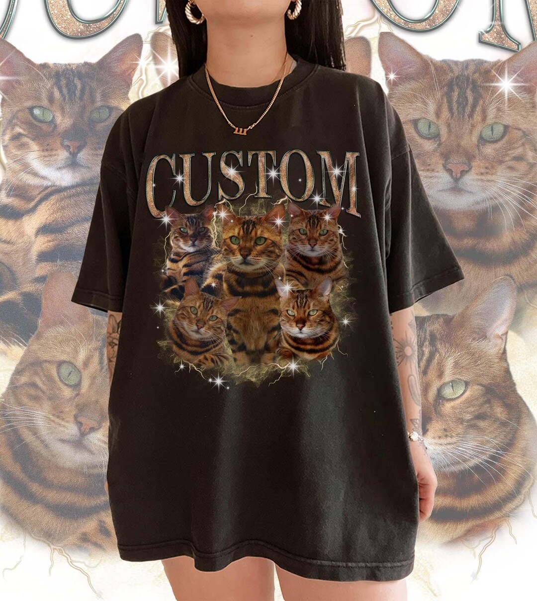 Retro Custom Bootleg Rap Tee, Custom Cat Bootleg Shirt, Custom Cat ...